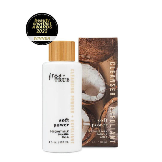 Free + True Soft Power 2-in-1 Powder Cleanser & Exfoliant – All Natural ...